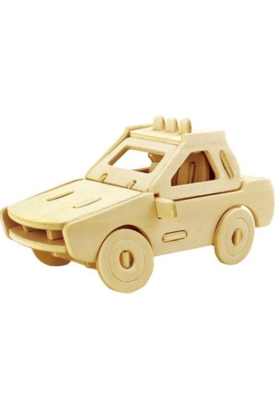 Robotime 3D Puzzle Polis Arabası Ahşap