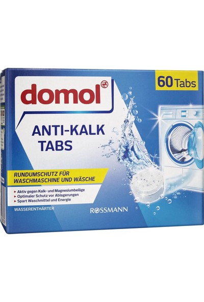 Domol Kireç Önleyici Tablet Çamaşırlar ve Çamaşır Makinelerine Özel 60 Domol Kireç Önleyici Tablet Çamaşırlar ve Çamaşır Makinelerine Özel 60