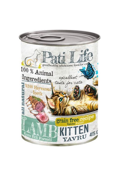 Pati Life Tahılsız Yavru Kedi Konservesi 415 Gr  24'lü