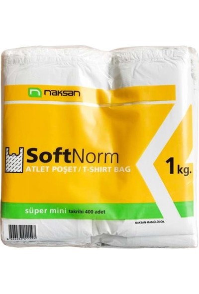 Naksan Atlet Poşet Beyaz Süper Mini - 1 kg Naksan Atlet Poşet Beyaz Süper Mini - 1 kg