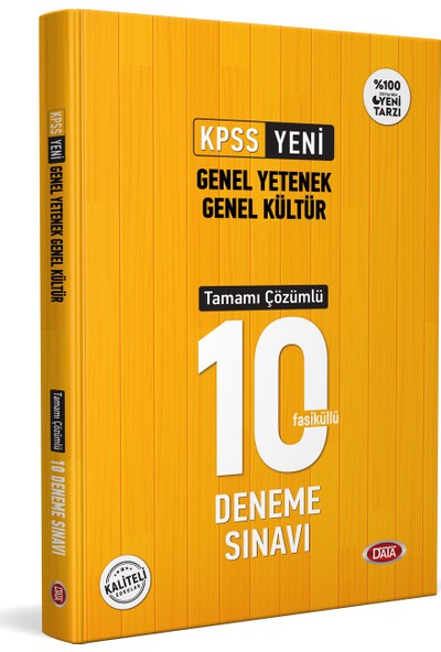 Data Yayınları KKPSS Genel Yetenek Genel Kültür Tamamı Çözümlü 10 Deneme Sınavı
