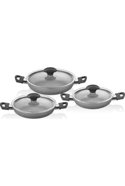 Papilla Fred Sahan Seti Gri 18-20-22 cm Papilla Fred Sahan Seti Gri 18-20-22 cm