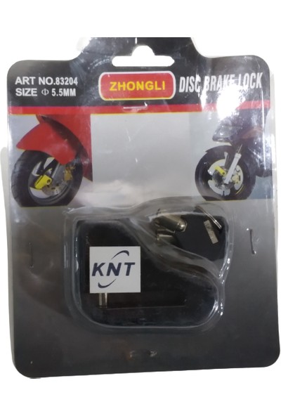 Knt Zhongli Motosiklet Çelik Disk Kilidi 5.5 mm