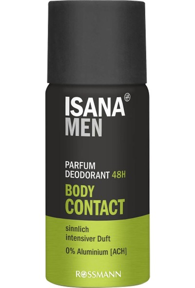 Isana Men Parfüm Deodorant, Body Contact, 150 ml