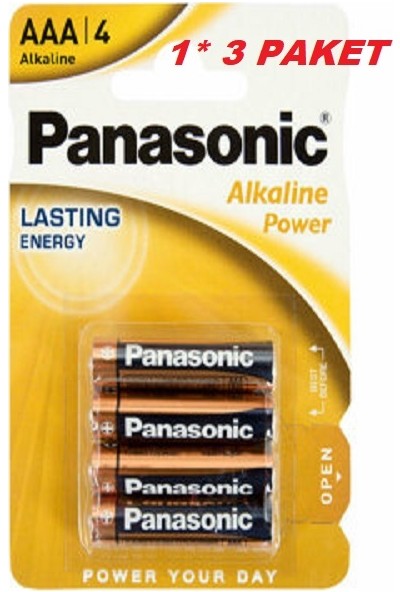 Panasonic Alkaline Power Aaa/4 Ince Kalem Pil 1,5V*4 Adet 3 Lü Paket Panasonic Alkaline Power Aaa/4 Ince Kalem Pil 1,5V*4 Adet 3 Lü Paket
