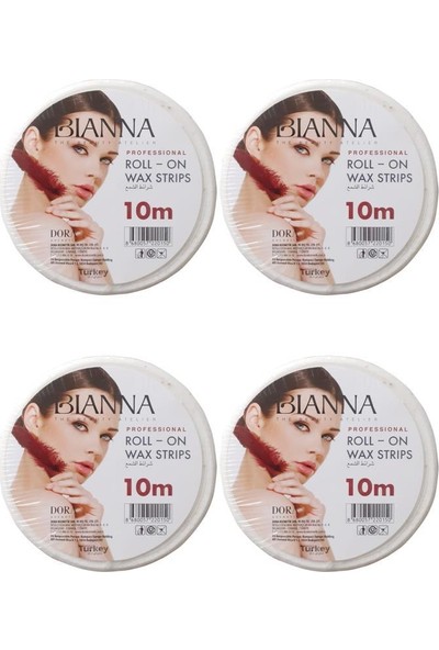 Bianna Roll-On Wax Strips Ağda Bezi 10 mt 4 Adet Bianna Roll-On Wax Strips Ağda Bezi 10 mt 4 Adet