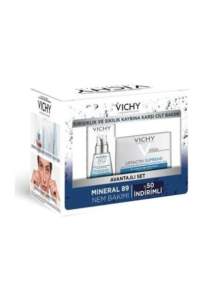 Vichy Liftactiv Supreme Ps (Kuru Cilt) 50 ml + Mineral 89 Serum 30 ml Avantajlı Set