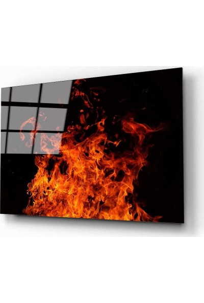 idealizbiz Ateş Cam Tablo
