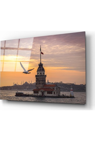 idealizbiz Kız Kulesi 2 Cam Tablo