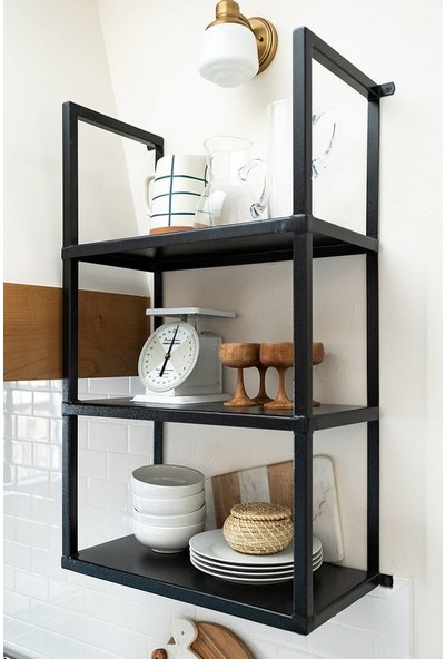 Dekozem Demir Dekoratif Mutfak Duvar Rafı 60X25X40 cm DKZM-492-DVRRF Dekozem Demir Dekoratif Mutfak Duvar Rafı 60X25X40 cm DKZM-492-DVRRF