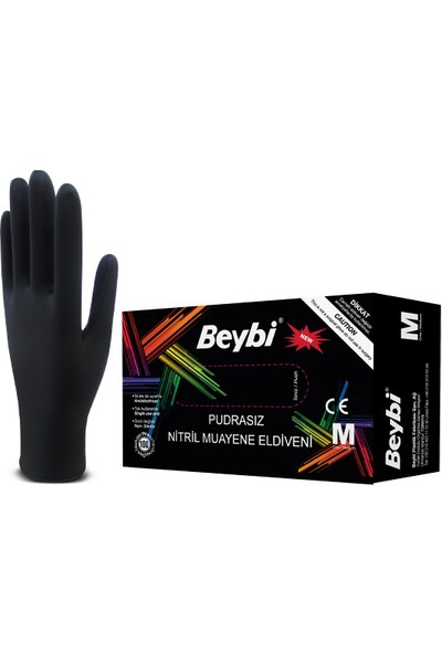 Beybi Siyah Nitril Eldiven ''s'' Beden Beybi Siyah Nitril Eldiven ''s'' Beden