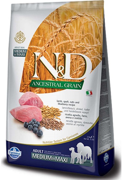 N&d Düşük Tahıllı Kuzulu Yaban Mersinli Yetişkin Orta ve Büyük Irk Köpek Maması 12 kg N&d Düşük Tahıllı Kuzulu Yaban Mersinli Yetişkin Orta ve Büyük Irk Köpek Maması 12 kg