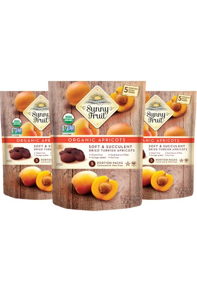 Sunny Fruit Organik Kuru Kayısı - 3 Paket 3*250 gr