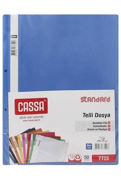 Cassa 7735 Standart Poşet Dosya 50'li Paket 5'li Cassa 7735 Standart Poşet Dosya 50'li Paket 5'li