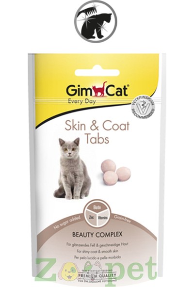 Gimcat Deri ve Tüy Sağlığı Kedi Ödül Tableti 40 gr