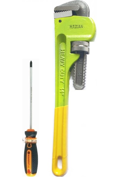 Kayasan Hawan Boru Anahtarı Ağır Boru Anahtarı 14 Inç + Somafix Yıldız Tornavida 5 x 125 mm Kayasan Hawan Boru Anahtarı Ağır Boru Anahtarı 14 Inç + Somafix Yıldız Tornavida 5 x 125 mm