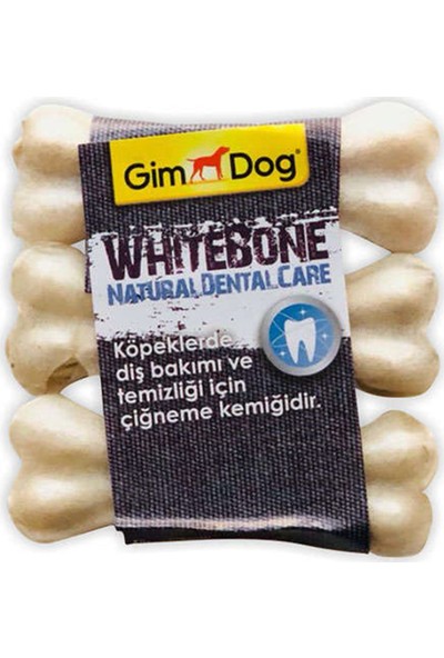 Gimdog Mordimi Press Beyaz Kemik Köpek Ödülü (3lü Paket) - 9 cm Gimdog Mordimi Press Beyaz Kemik Köpek Ödülü (3lü Paket) - 9 cm