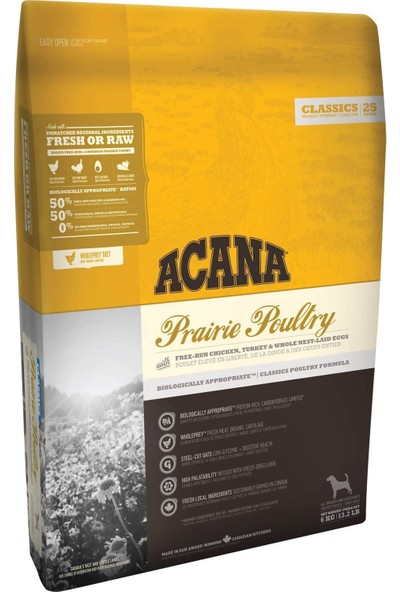 Acana Classics Prairie Poultry Tavuklu ve Hindili Tahılsız Köpek Maması 17 kg Acana Classics Prairie Poultry Tavuklu ve Hindili Tahılsız Köpek Maması 17 kg