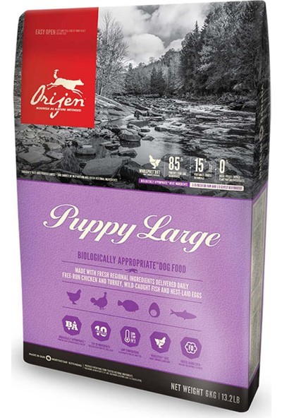 Orijen Puppy Large Breed Büyük Irk Yavru Köpek Maması 11,4 kg Orijen Puppy Large Breed Büyük Irk Yavru Köpek Maması 11,4 kg