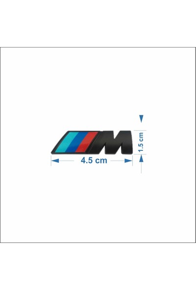 Bimbo Bmw M Çamurluk Arması Siyah F10 F30 (1 Adet) 1.5 cm x 4.5 Cm.