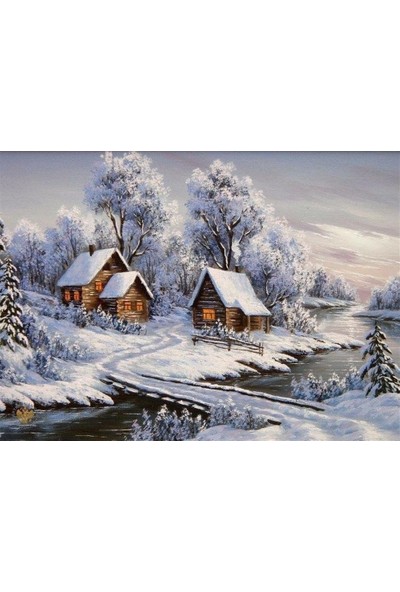 Marcel Sanat Kar ve Ormanın Güzelliği Elmas Mozaik Tablo 70 x 50 cm Marcel Sanat Kar ve Ormanın Güzelliği Elmas Mozaik Tablo 70 x 50 cm