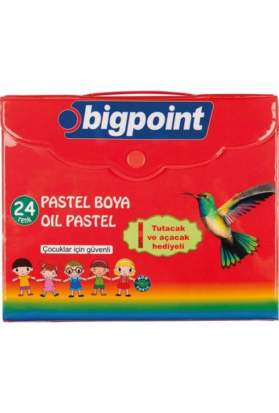 Bigpoint 24 Renk Köşeli Pastel Boya Çantalı 1 Bp743