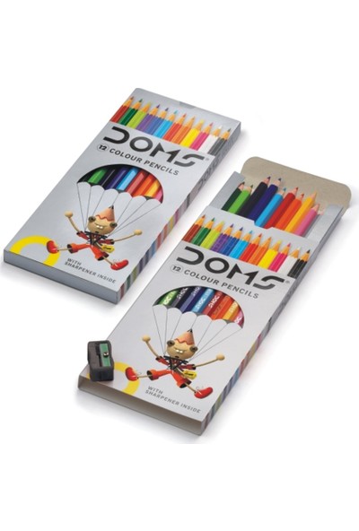 Doms Boya Kalemi 12 Renk Tam Boy Do3445 Doms Boya Kalemi 12 Renk Tam Boy Do3445