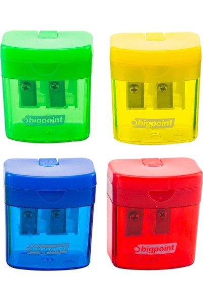Bigpoint Depolu Kalemtraş Kapaklı Çiftli 3'Lü Bigpoint Depolu Kalemtraş Kapaklı Çiftli 3'Lü