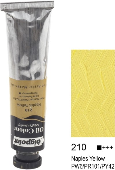 Bigpoint Yaglı Boya 45 Ml Naples Yellow 210 Bigpoint Yaglı Boya 45 Ml Naples Yellow 210