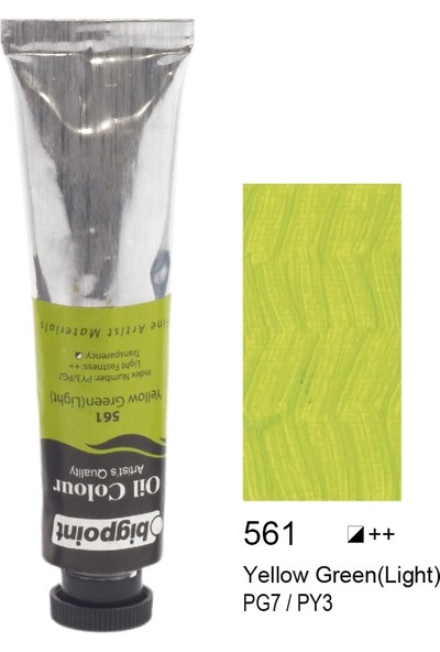 Bigpoint Yaglı Boya 45 Ml Yellow Green Light 561 Bigpoint Yaglı Boya 45 Ml Yellow Green Light 561