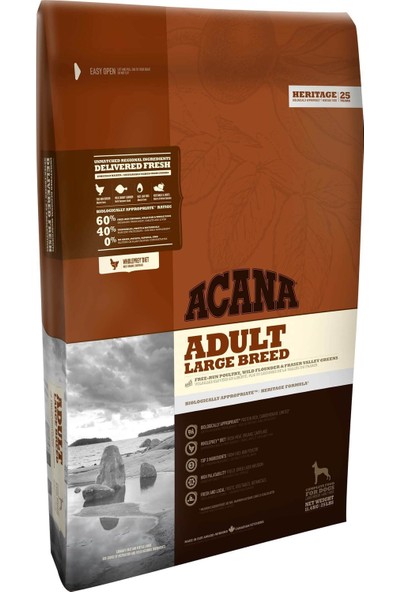 Acana Heritage Adult Large Breed Büyük Irk Tahılsız Yetişkin Köpek Maması 17 kg Acana Heritage Adult Large Breed Büyük Irk Tahılsız Yetişkin Köpek Maması 17 kg