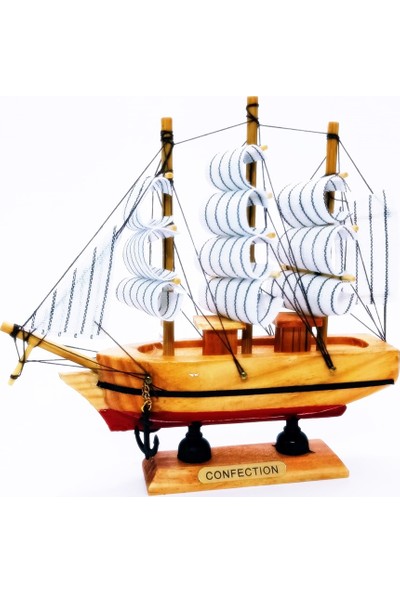 Deco Elit Ahşap El Yapımı Tekne Yelkenli Maketi Dekoratif Hobi 15 cm Deco Elit Ahşap El Yapımı Tekne Yelkenli Maketi Dekoratif Hobi 15 cm