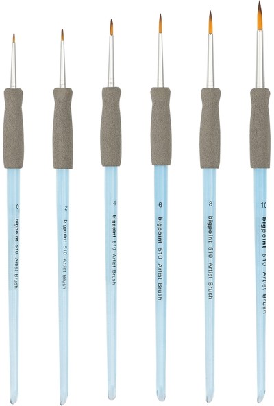 Bigpoint 510 Serisi Sentetik Kıl Akrilik Sap Yuvarlak Fırça No: 0