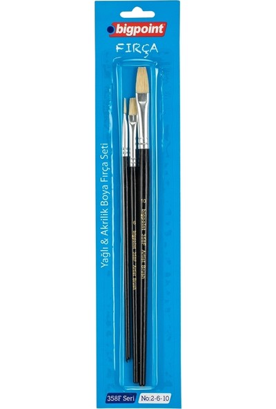 Bigpoint Bpfs358-01 No: 2-6-10 3Lu Duz Kesık Fırca Setı