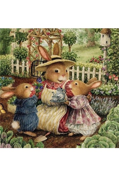 Marcel Sanat Tavşan Ailesi Marcel Sanat Elmas Mozaik Puzzle Tablo 50 x 50 Marcel Sanat Tavşan Ailesi Marcel Sanat Elmas Mozaik Puzzle Tablo 50 x 50
