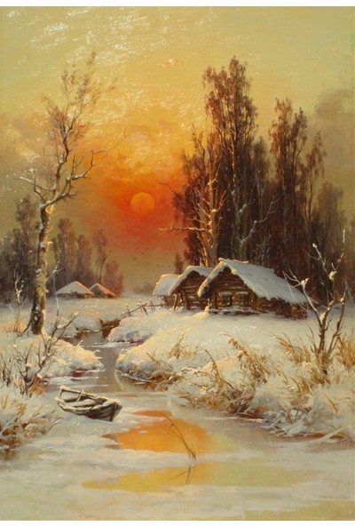 Marcel Sanat Kar ve Güneş Elmas Mozaik Tablo 41 x 58 cm Marcel Sanat Kar ve Güneş Elmas Mozaik Tablo 41 x 58 cm