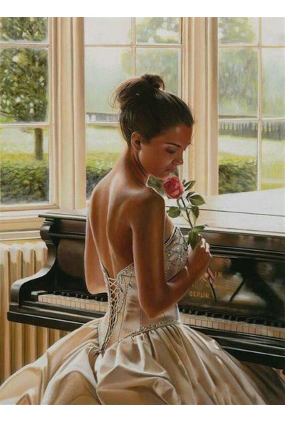 Marcel Sanat Marcel Sanat Piyanist Kadın Elmas Mozaik Tablo 41 x 56 cm Marcel Sanat Marcel Sanat Piyanist Kadın Elmas Mozaik Tablo 41 x 56 cm