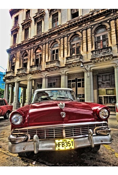 Marcel Sanat Marcel Sanat Yakut Kırmızısı Vintage Araba 46 x 61 cm Marcel Sanat Marcel Sanat Yakut Kırmızısı Vintage Araba 46 x 61 cm