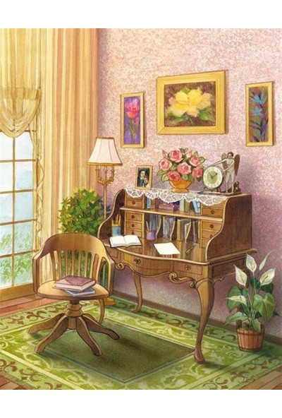 Marcel Sanat Vintage Çalışma Odası Marcel Sanat Elmas Mozaik Puzzle Tablo 41 x 51 Marcel Sanat Vintage Çalışma Odası Marcel Sanat Elmas Mozaik Puzzle Tablo 41 x 51