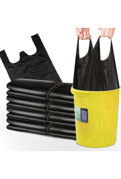 İhtiyaç Limanı Siyah Büyük Boy Poşet 30X54 Hışır Atlet Alışveriş Çöp Poşeti Torbası 2kg