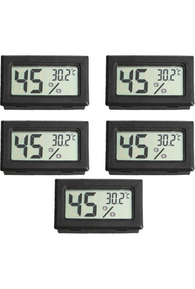 Mbw 5'li Mini Dijital LCD Sıcaklık ve Nem Ölçer Pet Sürüngen (Yurt Dışından)