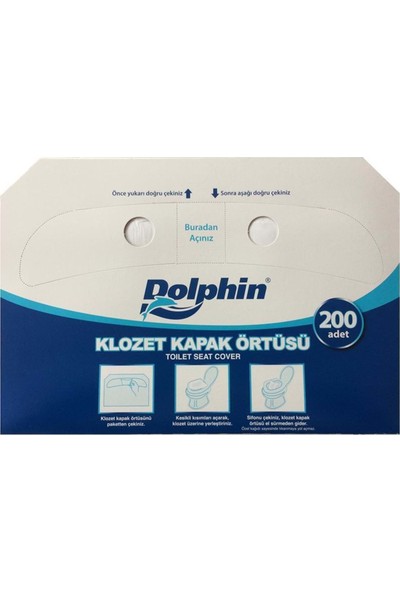 Dolphin Kağıt Klozet Kapak Örtüsü - 200'LÜ