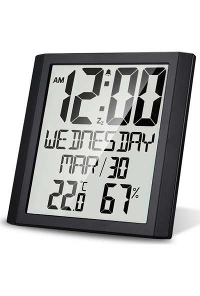 Mbw Sıcaklık ve Nem ile Dijital Duvar Saati Büyük (Yurt Dışından)