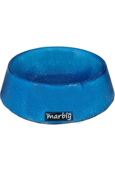 Marbly Mavi Galaxy Mermerit Kedi Köpek Mama Su Kabı 470 ml