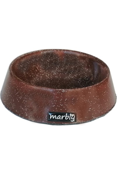 Marbly Kahve Galaxy Mermerit Köpek Mama Su Kabı 1000 ml