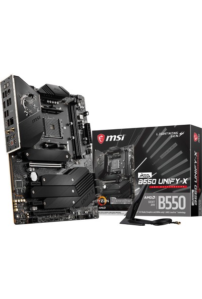 MSI MEG B550 UNIFY-X AM4 DDR4 5800(OC) HDMI 4x M.2 USB3.2 WIFI ATX Anakart MSI MEG B550 UNIFY-X AM4 DDR4 5800(OC) HDMI 4x M.2 USB3.2 WIFI ATX Anakart