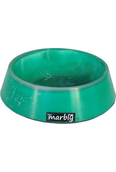 Marbly Yeşil Dalgalı Mermerit Köpek Mama Su Kabı 1000 ml