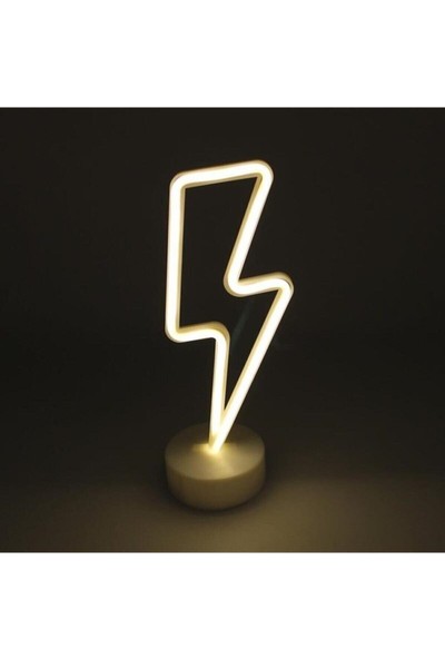 Dream Plus Dekoratif Neon Şimşek Masa Lambası LED Işık