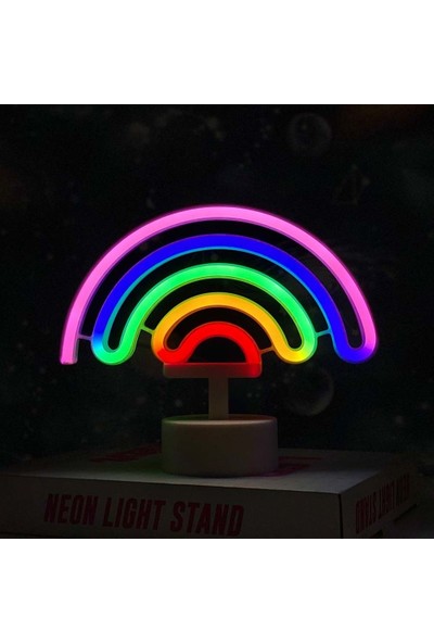 Dream Plus Dekoratif Neon Gökkuşağı Masa Lambası LED Işık