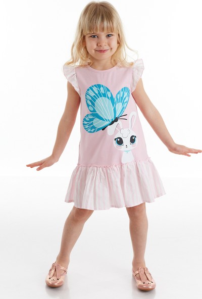 Denokids Tavşan&kelebek Kız Elbise